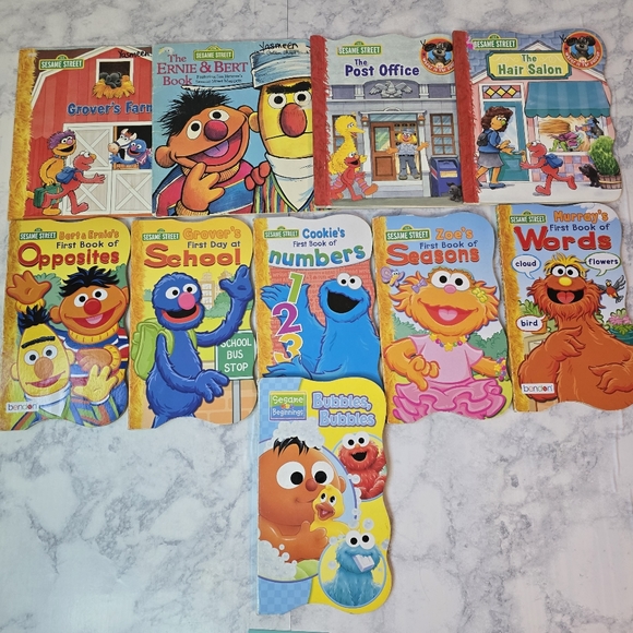 Sesame Street | Other | Sesame Street Kids Book Set Colorful Learning ...